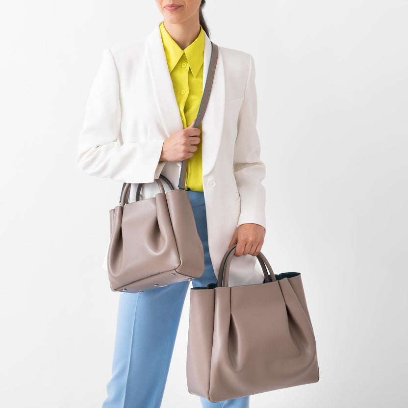 Amalfi Large Leather Tote Bag - Olive — ALEXANDRA DE CURTIS | Italian ...