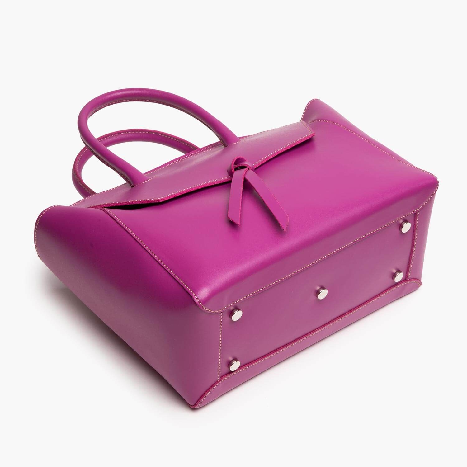 Loren Medium Leather Tote Bag - Magenta Pink — ALEXANDRA DE CURTIS ...